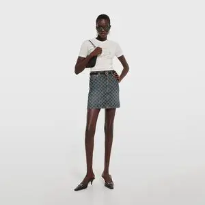 Gucci Thin Belt With Interlocking G Buckle - Black