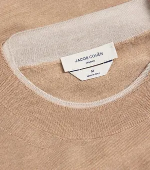 Jacob Cohen Wool-silk Contrast-neckline Sweater