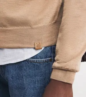 Jacob Cohen Wool-silk Contrast-neckline Sweater