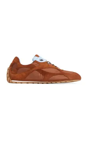 Bottega Veneta Orbit Flash Suede-trimmed Sneakers - Tan