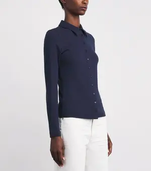ME+EM Stretch-cotton Rib Basic Shirt