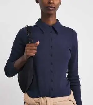 ME+EM Stretch-cotton Rib Basic Shirt