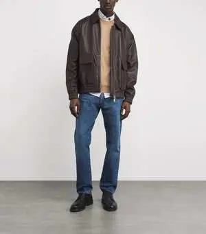 Jacob Cohen Wool-silk Contrast-neckline Sweater