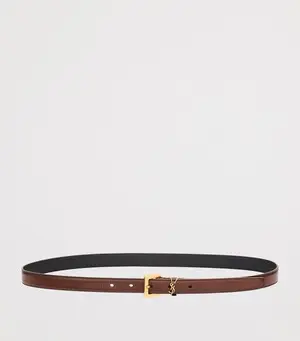 Saint Laurent Smooth Calfskin Cassandre Belt