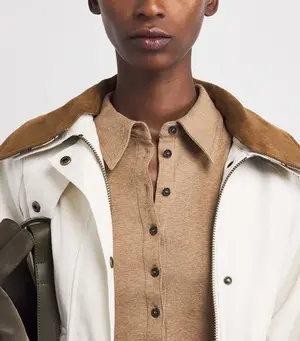 ME+EM Organic Cotton-blend Ultimate Shirt - Brown
