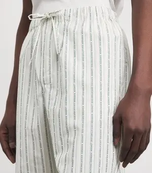 Harrods Cotton Stripe Logo Pyjama Bottoms