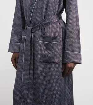 Harrods Silk Snaffle Print Night Robe