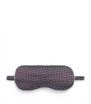 Harrods Silk Snaffle Print Sleep Mask - Burgundy