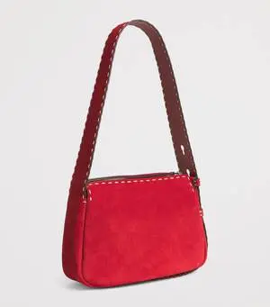 Tory Burch Suede Romy Shoulder Bag
