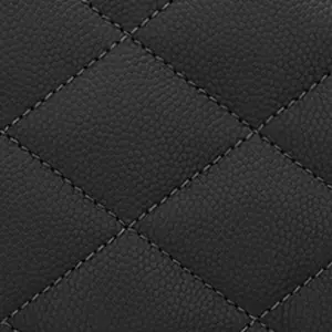 Saint Laurent Matelassé Zip-up Wallet - Black