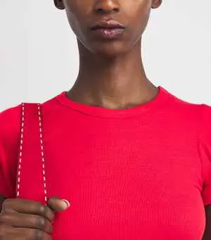 Eterne Ribbed Baby T-shirt - Red