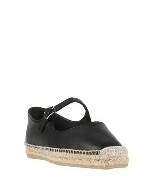 CastaÑer Leather Espadrilles - Black
