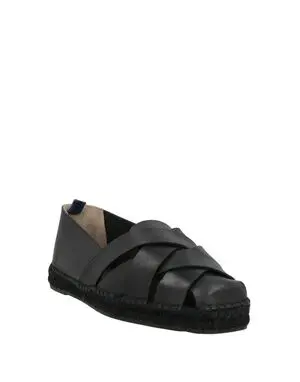 CastaÑer Leather Espadrilles - Black