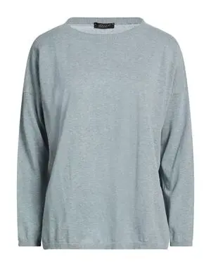 ARAGONA Cotton Knit Sweater - Blue