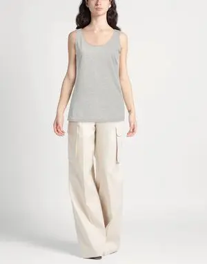 ARAGONA Linen And Cotton Tank Top