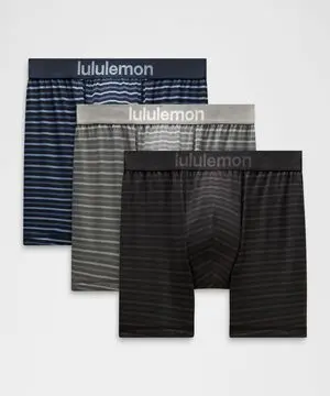 Lululemon Always In Motion Boxer Brief 5" Propagate Stripe Mini Graphite Grey Black/propagate Stripe Mini Prep Blue True Navy/propagate Stripe Mini Feather Grey Onyx Grey