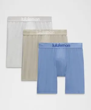 Lululemon Always In Motion Boxer Brief 7 - Prep Blue/heathered Silver Drop/meadow Haze