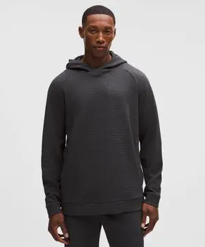 Lululemon Textured Cotton-blend Hoodie - Heathered Black/black