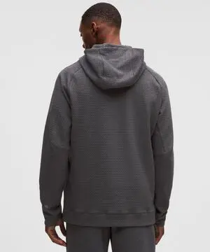 Lululemon Textured Cotton-blend Hoodie - Heathered Black/black