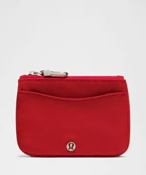 Lululemon Clippable Card Holder Oxford Red/silver