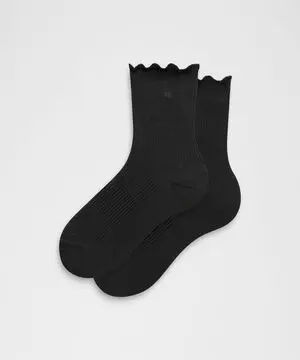 Lululemon Lettuce Edge Quarter Socks - Black