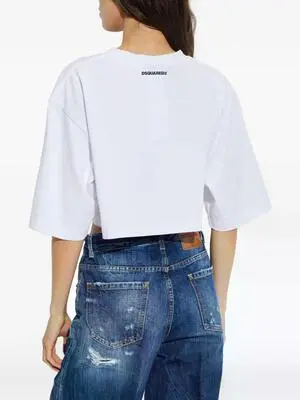 Dsquared2 Printed Cropped T-shirt