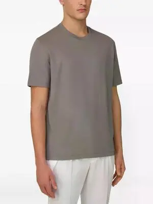 Boggi Milano High-performance Piqué T-shirt With S-cafè® Yarn - Grey