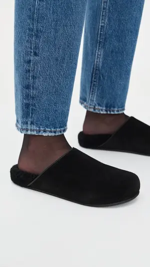 Jenni Kayne Shearling Ashby Clogs - Black
