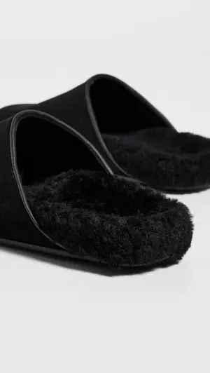 Jenni Kayne Shearling Ashby Clogs - Black