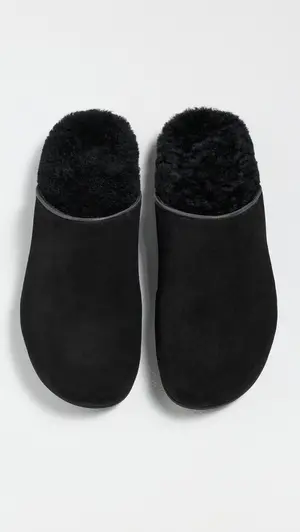 Jenni Kayne Shearling Ashby Clogs - Black