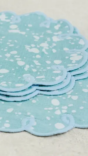WEEZIE Cocktail Napkins Set Of 4 - Light Blue
