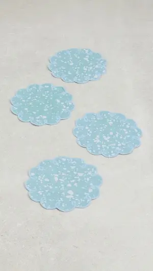 WEEZIE Cocktail Napkins Set Of 4 - Light Blue