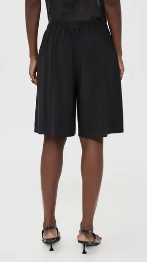 Norma Kamali Pleated Bermuda Shorts