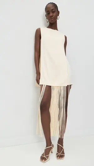 Alexis Mackenzie Sleeveless Fringe Mini Dress