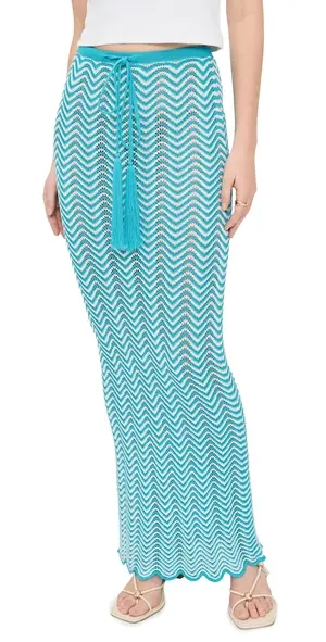 DUR DOUX Wave Knit Maxi Skirt
