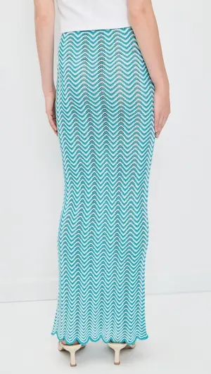 DUR DOUX Wave Knit Maxi Skirt