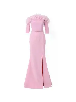 Pink Feather Gown