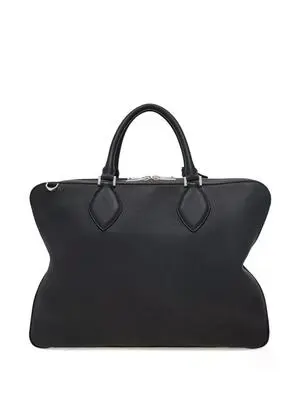FERRAGAMO Leather Zip Tote - Black