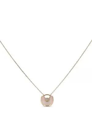 CARTIER 2010s Amulette Diamond And Opal Necklace - Pink