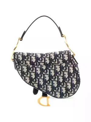 Dior Saddle Handbag Oblique Canvas Mini Shoulder Bag - Blue