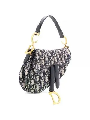 Dior Saddle Handbag Oblique Canvas Mini Shoulder Bag - Blue