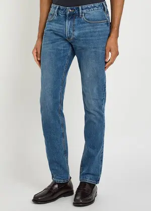 Emporio Armani J06 Slim-leg Jeans - Mid Blu