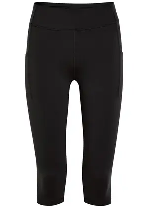 LITERARY SPORT Lena Stretch-jersey Capri Leggings - Black