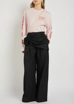 Simone Rocha Printed Cotton T-shirt - Pink