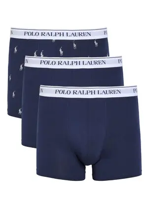 Polo Ralph Lauren Logo Stretch-cotton Trunks - Navy