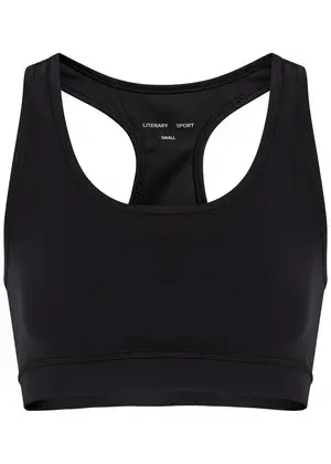 Literary Sport O'hara Stretch-jersey Bra Top Black