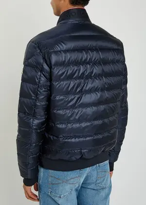 Moncler Rigel Biker Quilted Nylon Jacket - Navy
