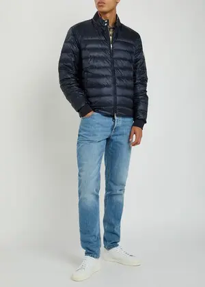 Moncler Rigel Biker Quilted Nylon Jacket - Navy