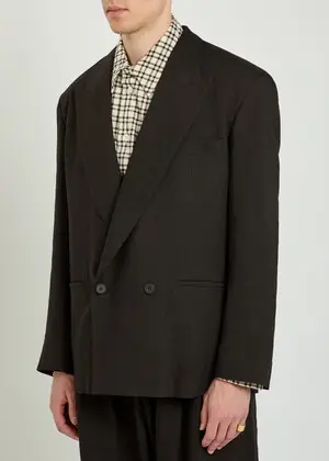 Studio Nicholson Double-breasted Woven Blazer