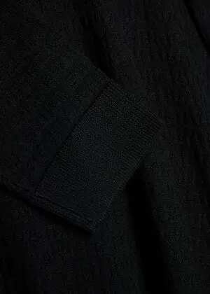 Emporio Armani Logo-weave Fine-knit Wool Jumper